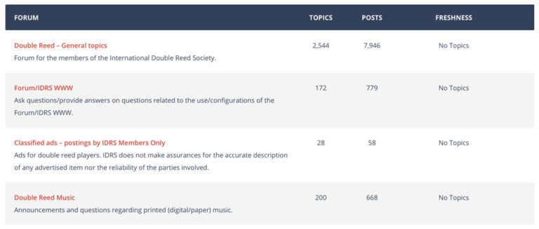 Log in to IDRS – International Double Reed Society